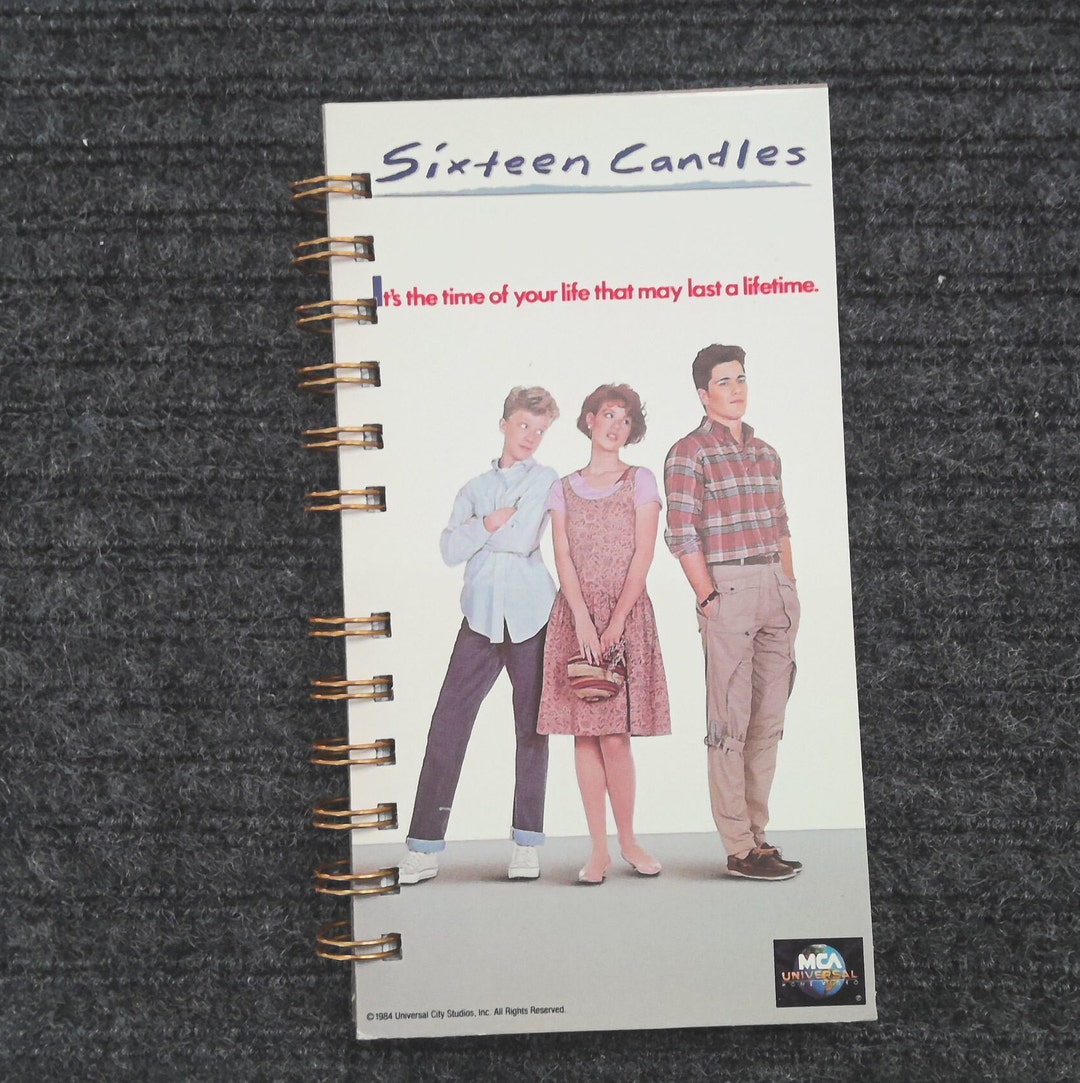 Sixteen Candles VHS Notebook, Movie Notepad, Blank Notebook, VHS Cover ...