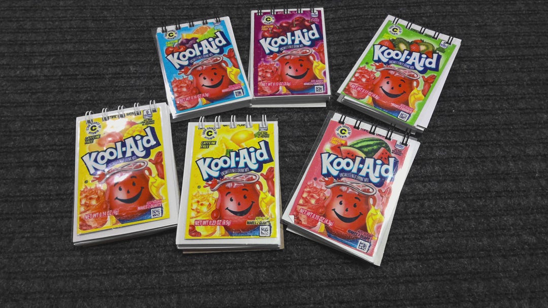 Kool-aid Notebook – Upcycled VHS Cover Style Junk Journal, Nostalgic ...