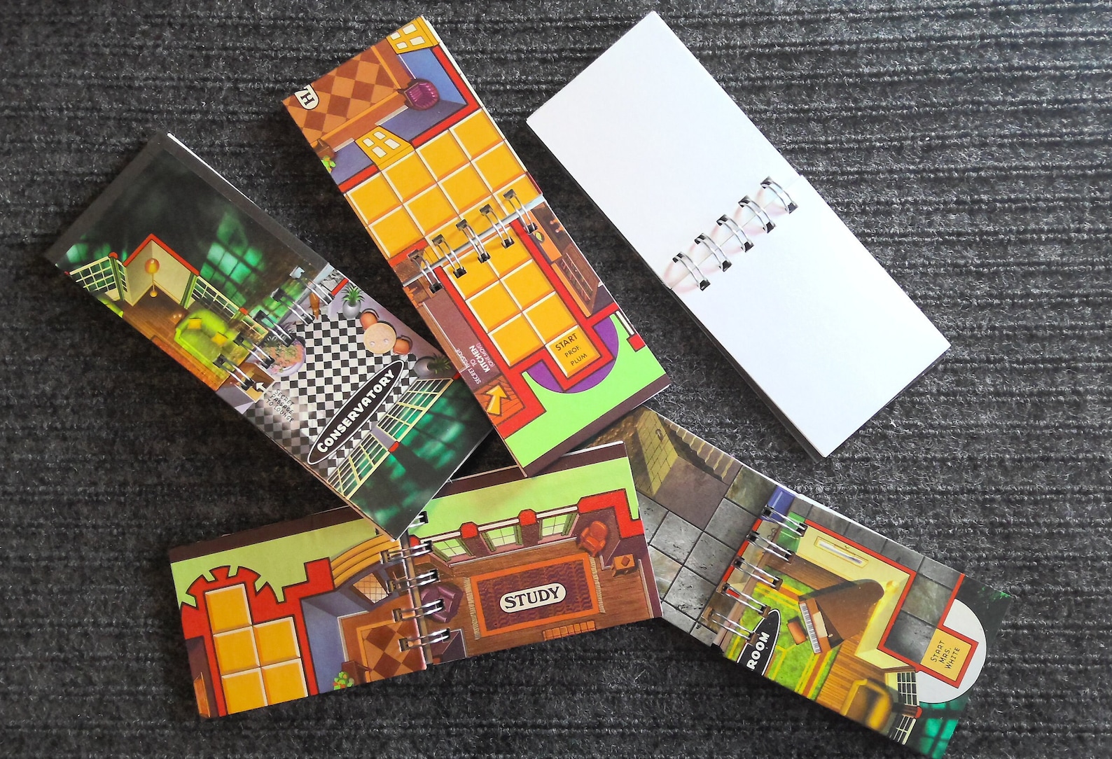 Upcycled CLUE Game Board Mini Notebook, Mystery Lover’s Journal ...