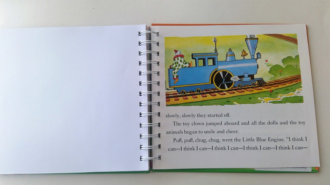 The Little Engine That Could Storybook Journal Upcycled - Etsy