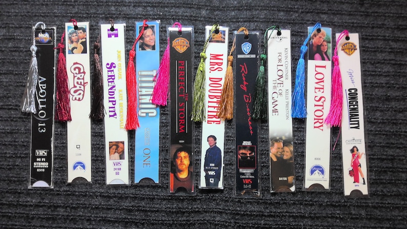 Upcycled VHS Movie Bookmark: Laminated Tassel Bookmark Listing #5 - Etsy