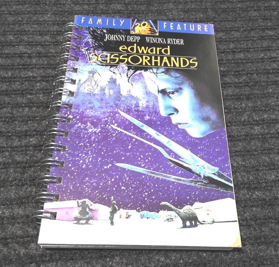 Edward Scissorhands VHS Cover Notebook: Upcycled Film Journal, Retro ...