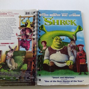 Shrek VHS or DVD Notebook, Movie Notepad, Notebook Junk Journal, Movie ...