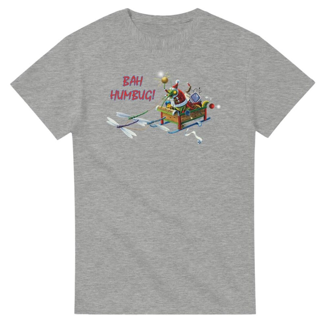 Scrooge Bugs in Flying Sleigh With “bah Humbug!” Text Holiday Fine Art ...