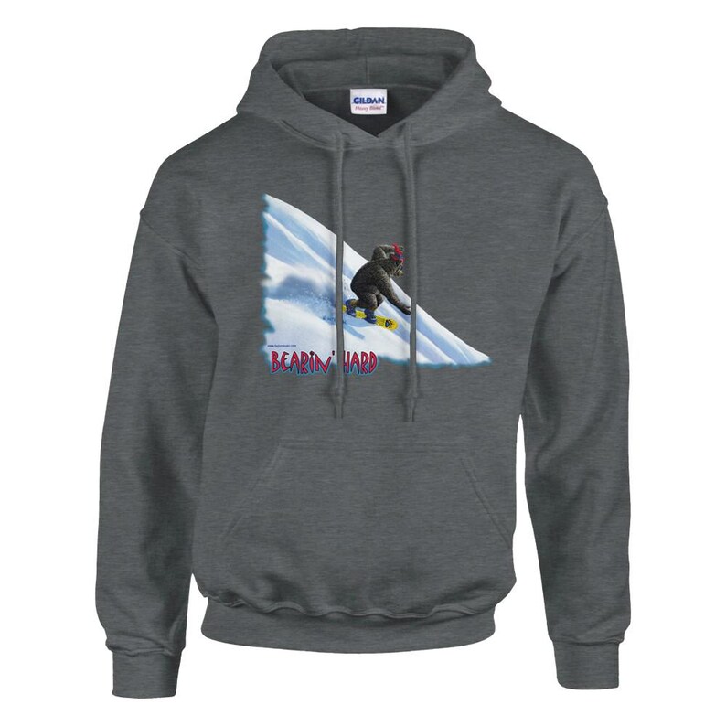 Super Cool Bear Snowboarding and Shredding the Snow Art Sweatshirt ...