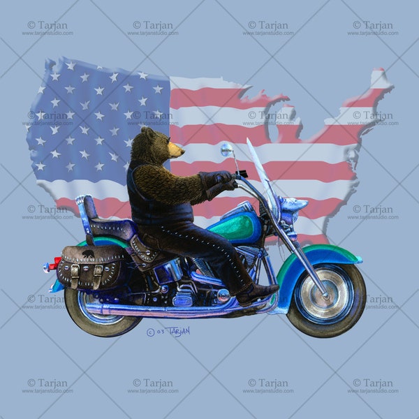 Harley Davidson Watercolor - Etsy