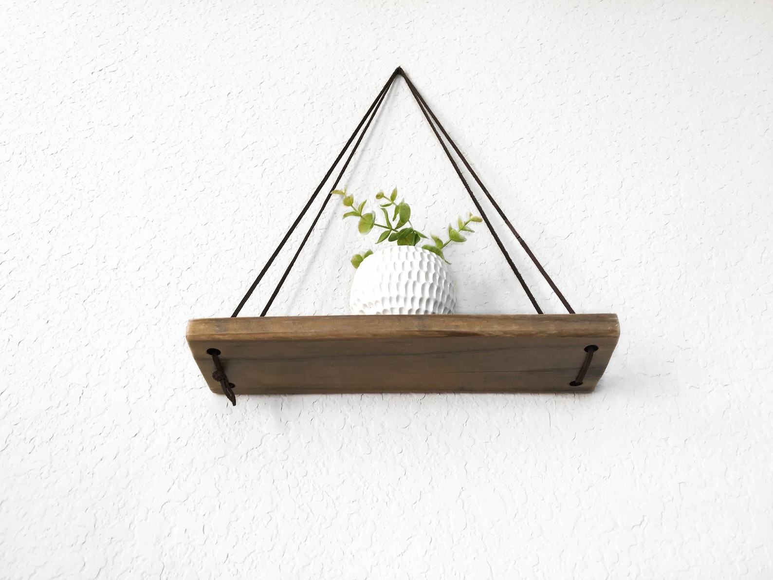 Swing Shelf Reclaimed Wood Shelf Wood and Leather Urban - Etsy