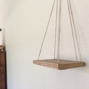 Swing Shelf - Reclaimed Wood - Rope Shelf - Swing Shelf - Floating ...