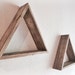 Wood Triangles Wood Shelves Set of Two Reclaimed Wood Triangle Shelves ...
