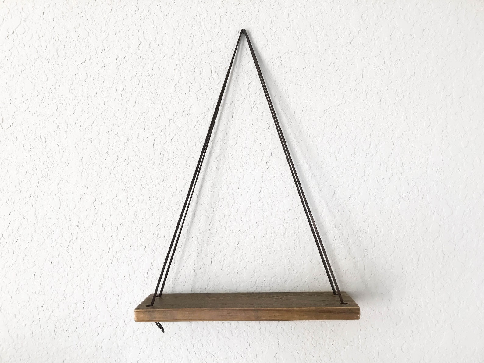 Swing Shelf Reclaimed Wood Shelf Wood and Leather Urban - Etsy