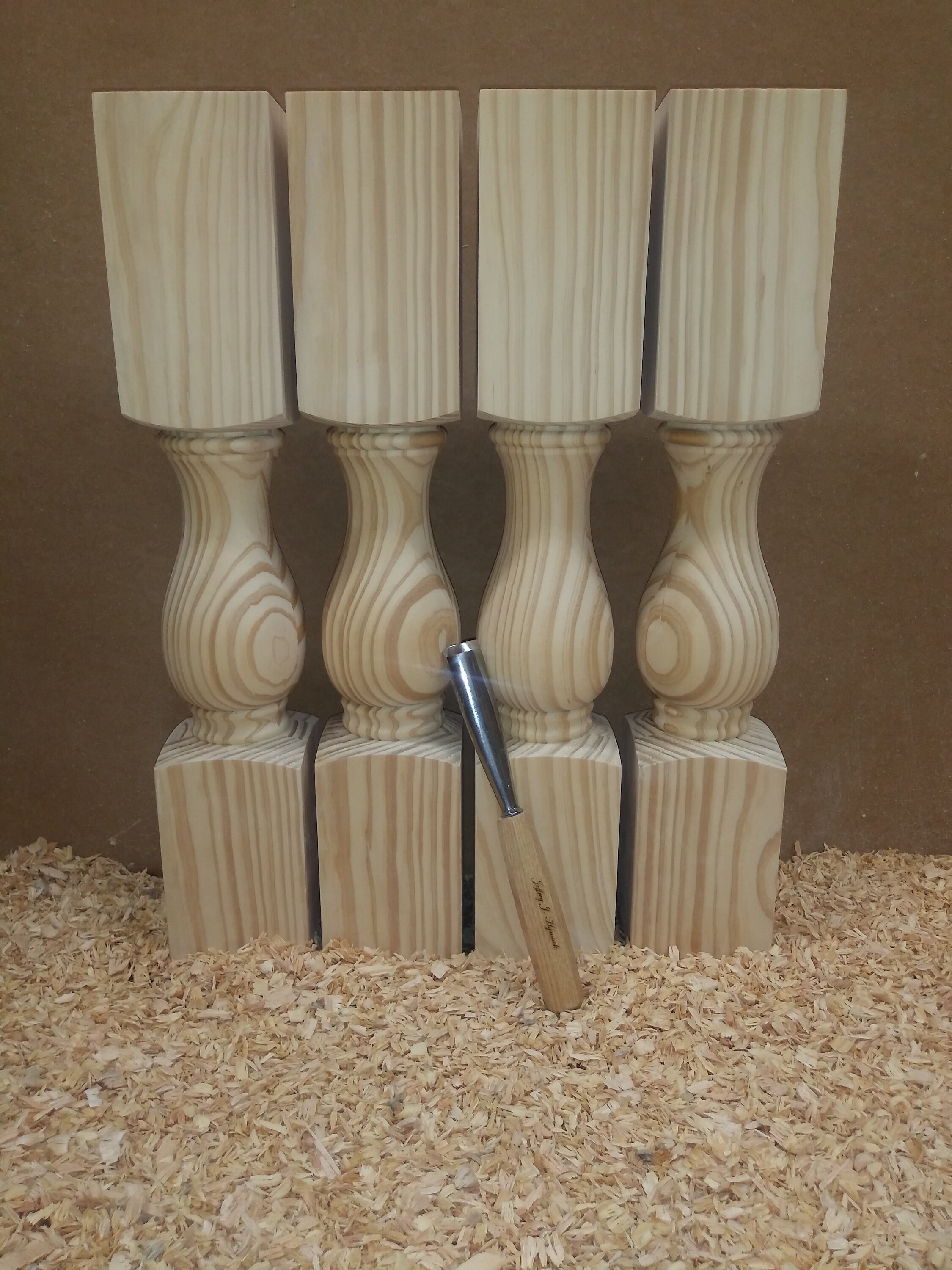 22 1/2 Traditional End Table Legs Unfinished Wood Set - Etsy