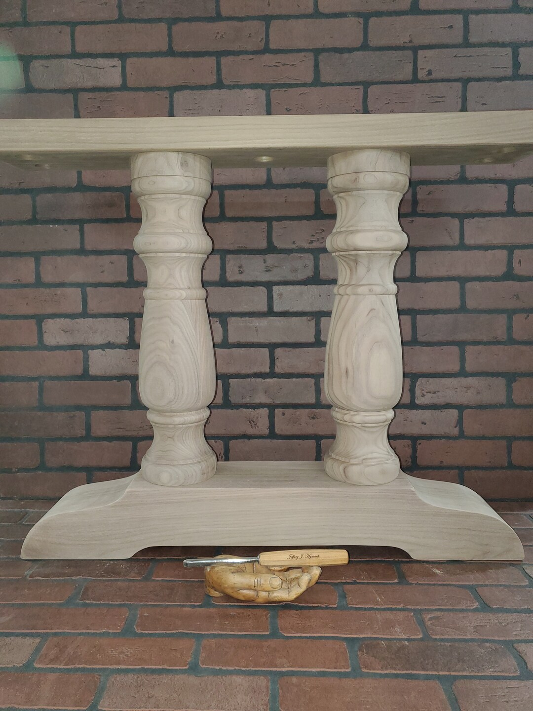 Genuine Hand Turned Walnut Balustrade Trestle Table Legs, Dining Table ...