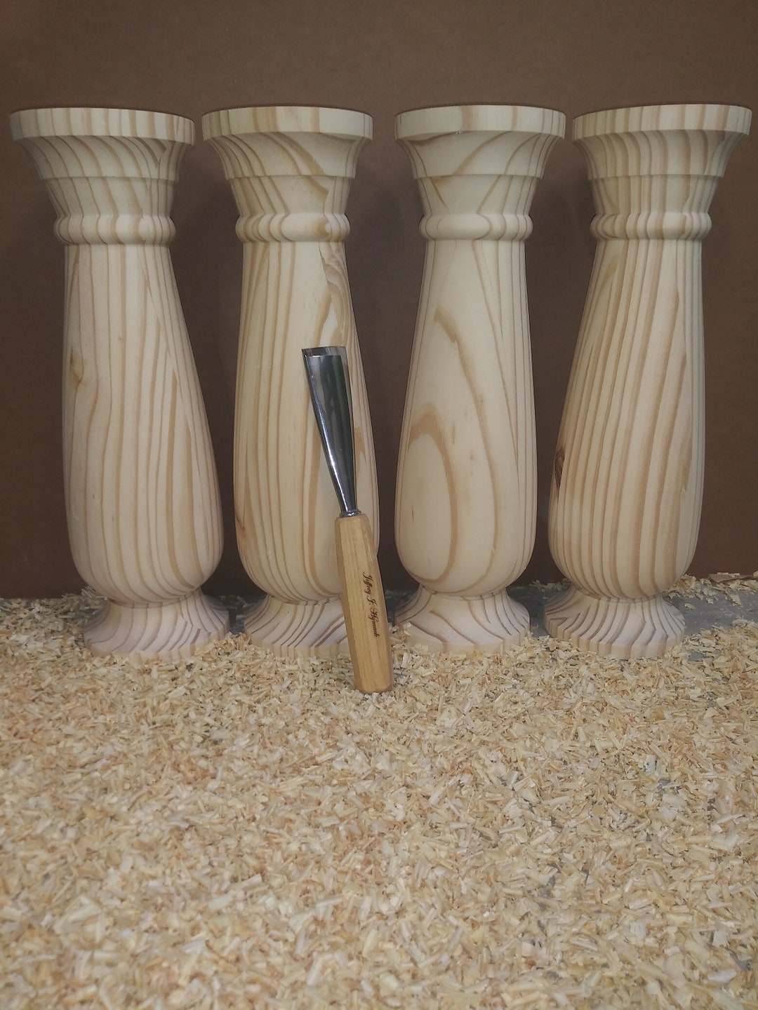 5* X 18" Hard Pine, End Table Legs, Balustrade Table Legs, Wood Table ...