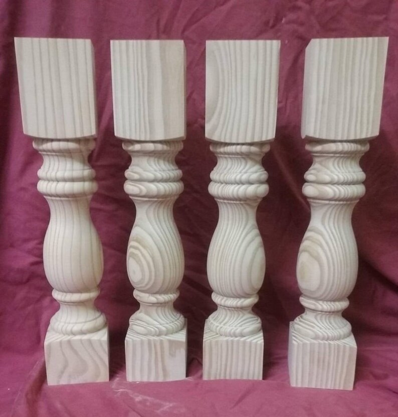 3 1/4" X 17" Genuinely Hand Turned Hard Pine Monestary Bench or Coffee ...