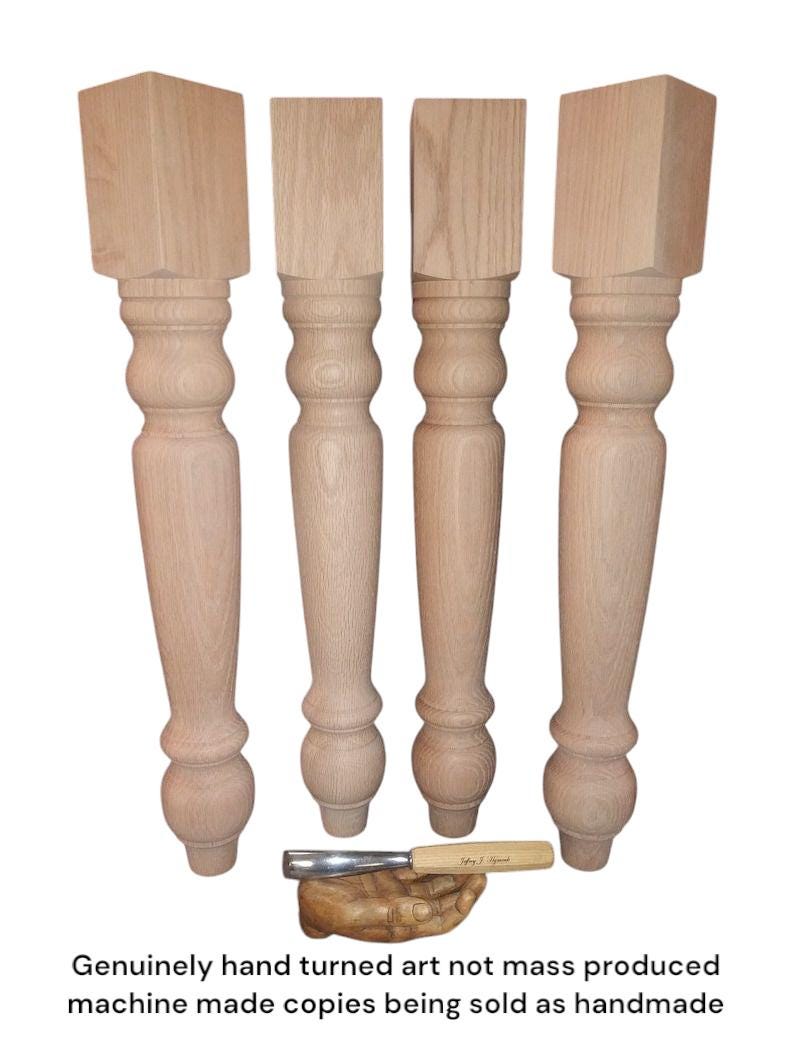 Oak Farmhouse Table Legs, Red Oak, 4* X 29