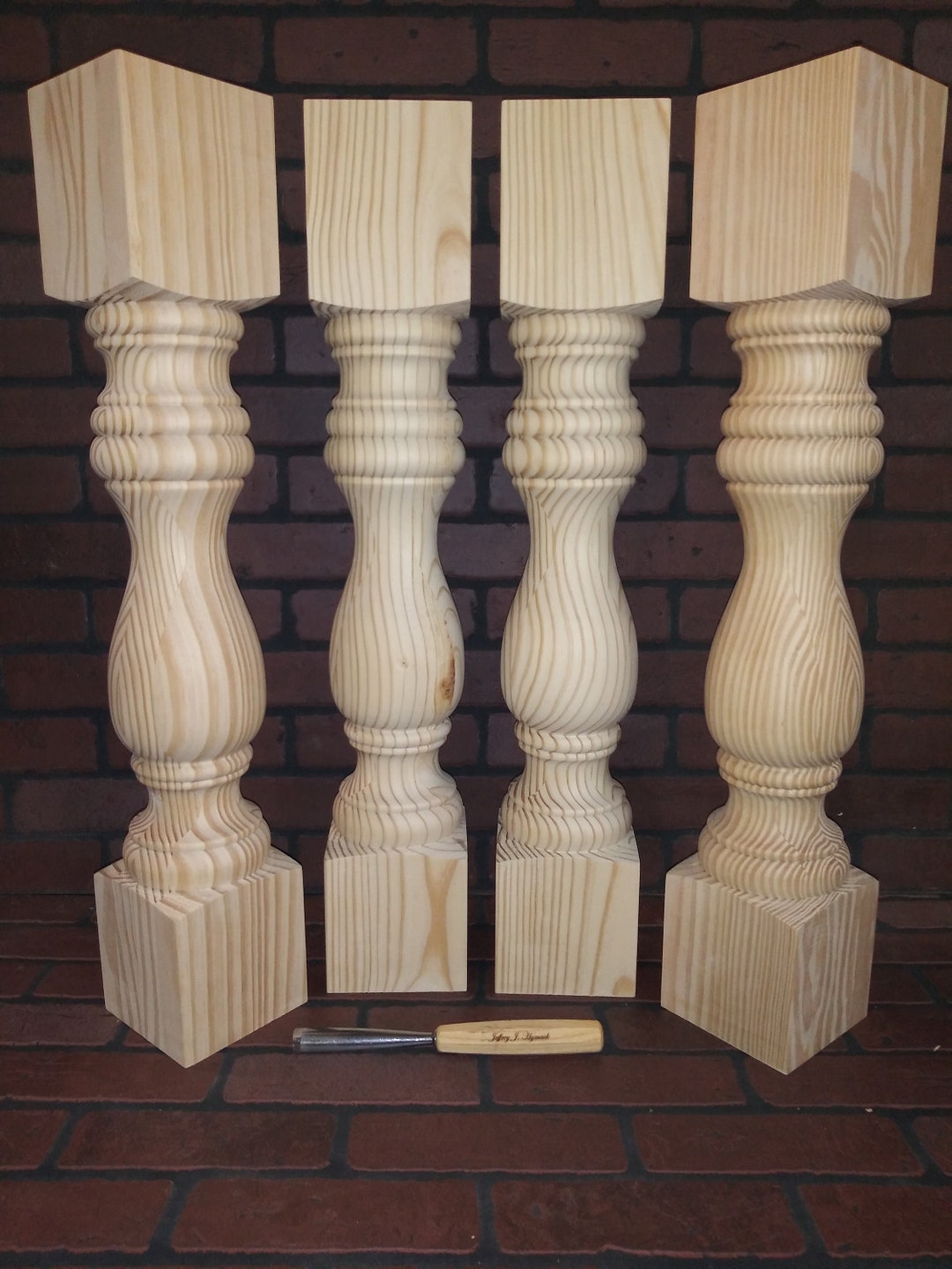 5 X 29 Hard Pine Kitchen Table Legs, Farm Table Legs, Dining Table ...