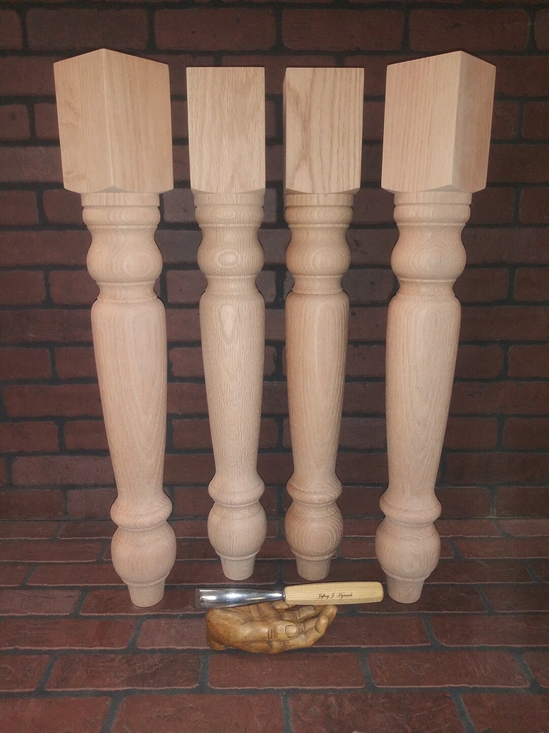 4 X 29 Red Oak Table Legs, Console Table, Sofa Table, Genuinely Hand ...