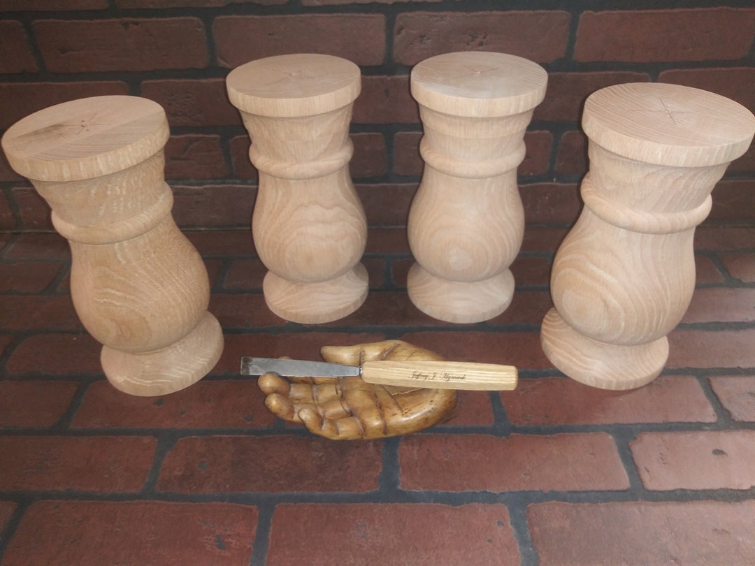 5 X 10" Red Oak Coffee Table Legs, Oak Table Legs, Oak Bench Legs ...