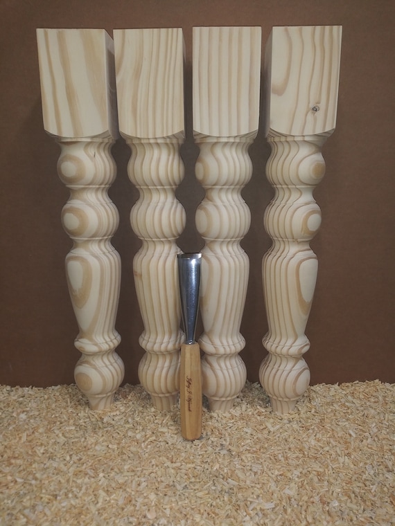Genuine hand turned end table legs | Etsy