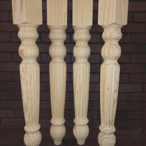 Fluted Table Legs - Etsy