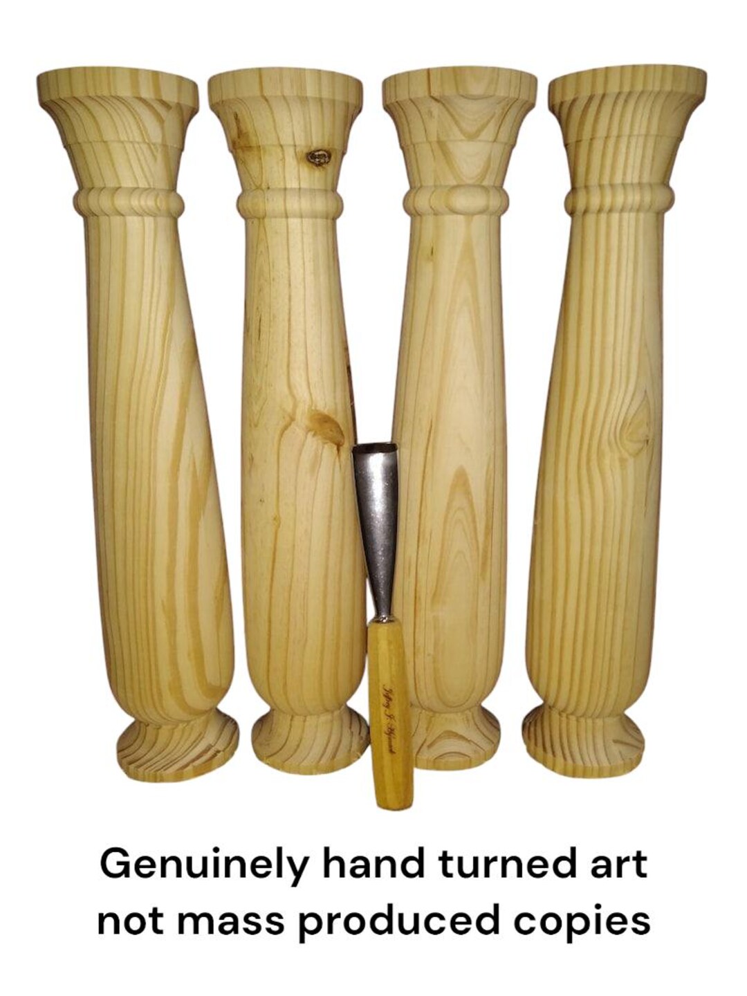 Balustrade End Table Legs, 4* X 18" Hard Pine, Set of 4, Unfinished and ...