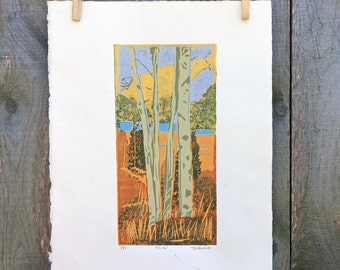 Reductive Linocut - Etsy