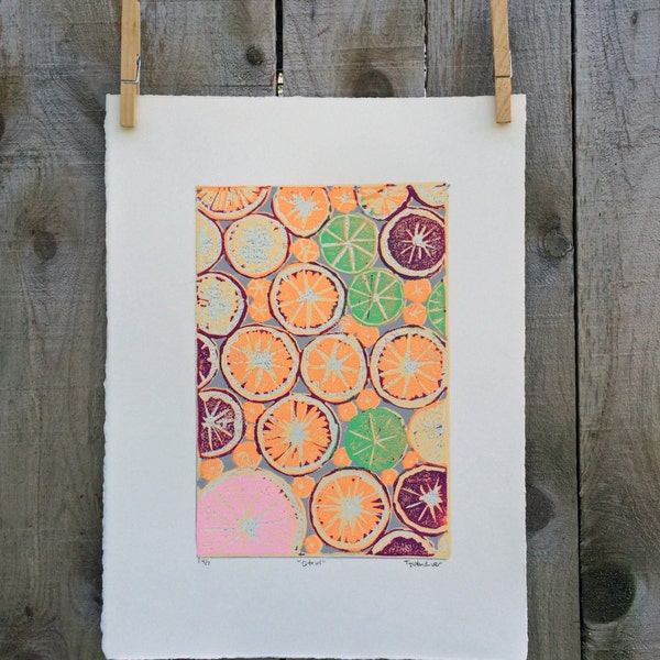Reductive Linocut - Etsy