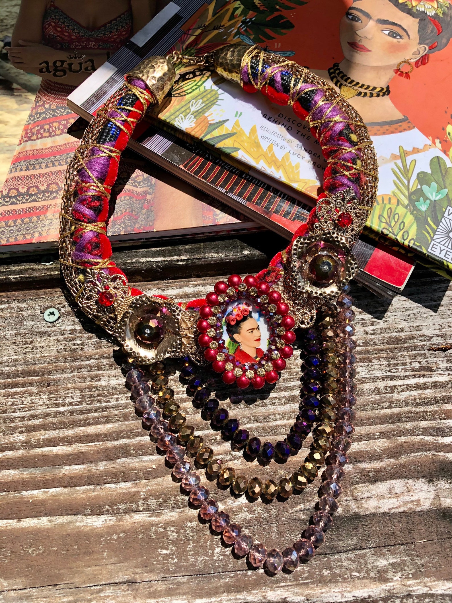 Statement Frida Kahlo Necklace / Frida Kahlo Jewelry/ - Etsy