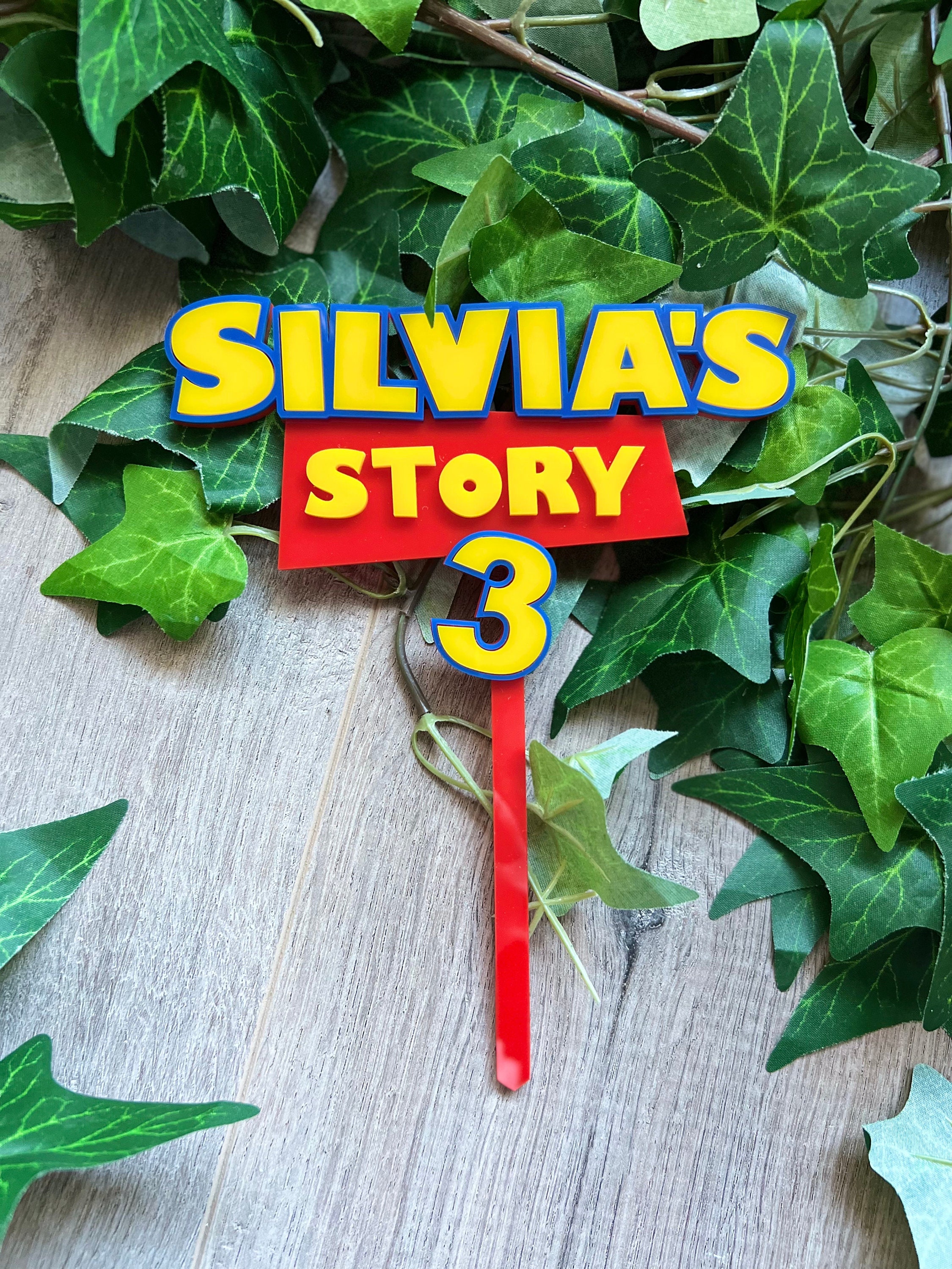 Toy Story' Theme Personalised Acrylic Cake Topper - Etsy