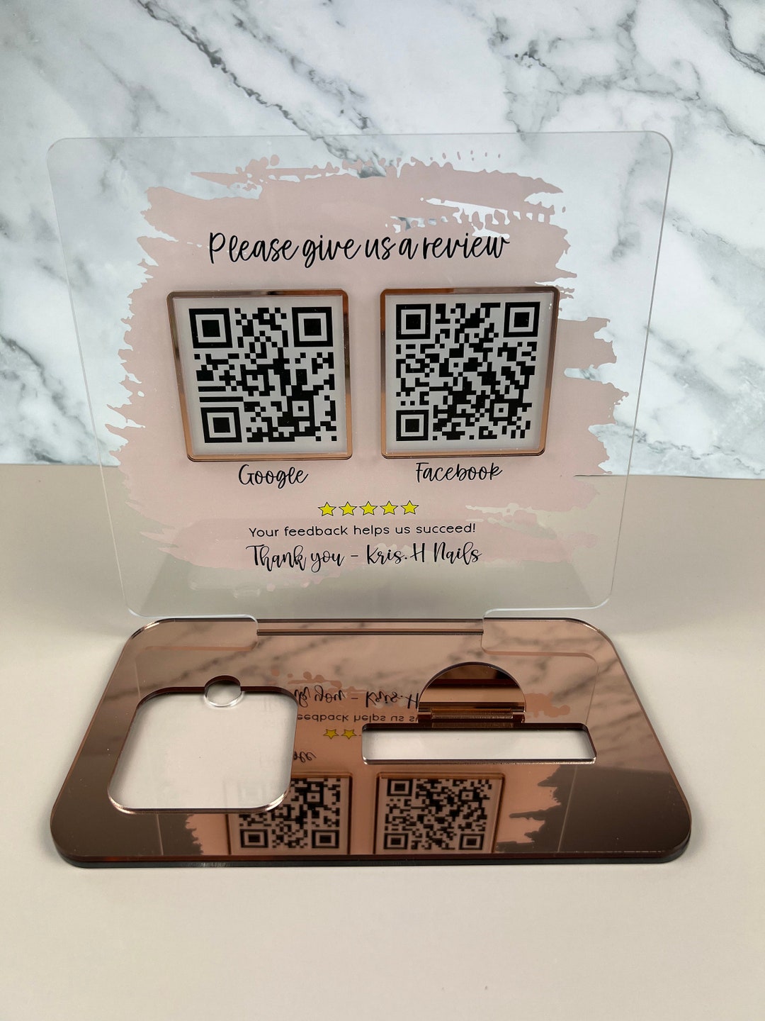 QR Scanner/square Reader Business Card Docking Station Combo - Etsy