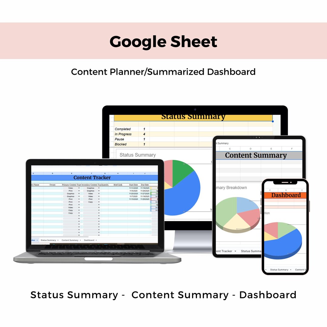 Content Tracker, Google Spreadsheet for Social Media Content Tracking ...