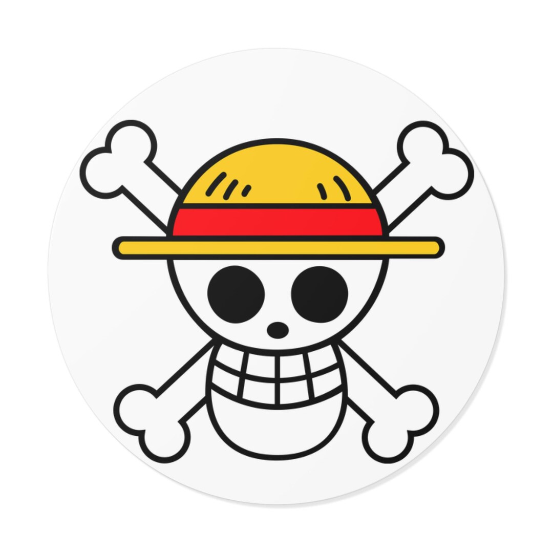 One Piece Logo Round Vinyl Stickers - Etsy