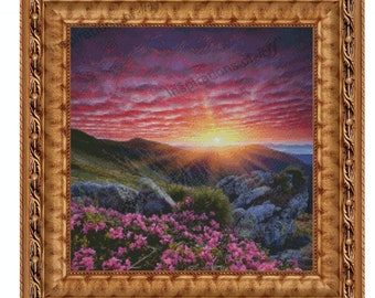 Sunrise Cross Stitch - Etsy