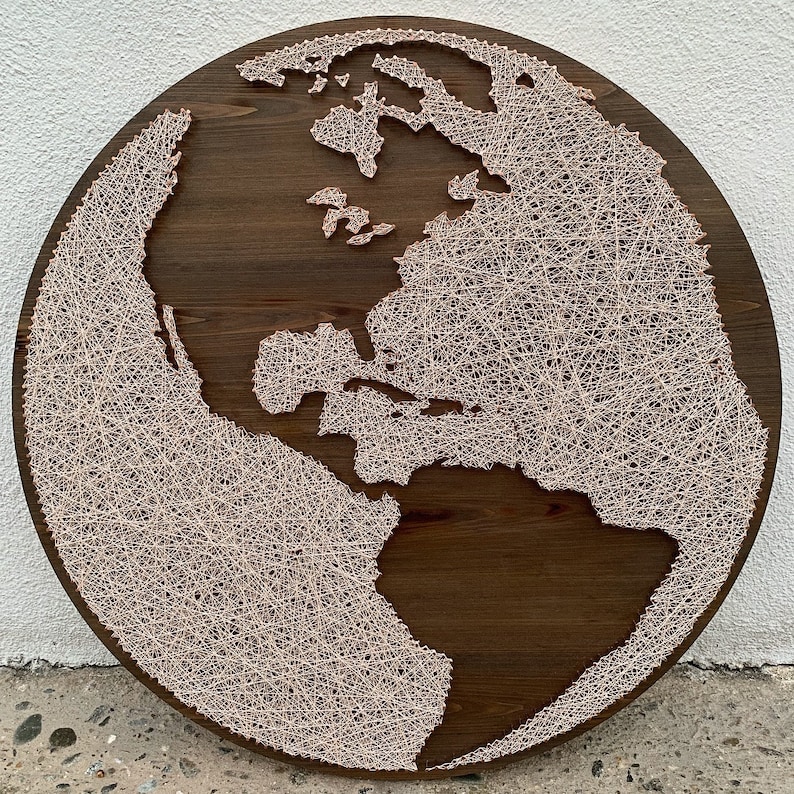 Globe / World String Art - Etsy