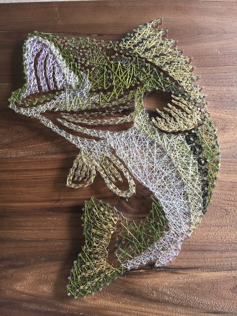 Largemouth Bass String Art - Etsy