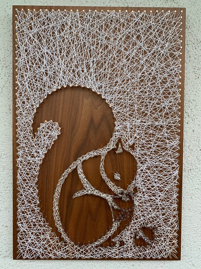 Squirrel With Acorn String Art - Etsy