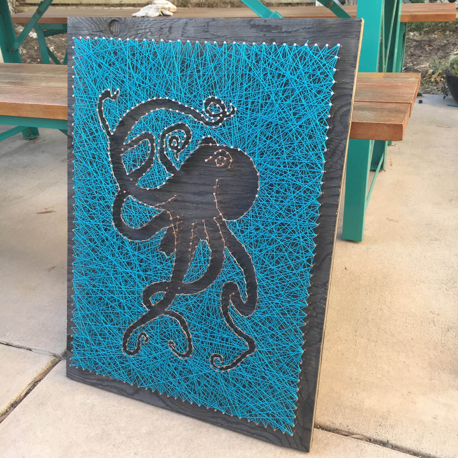 Octopus String Art TEMPLATE/ PATTERN - Etsy