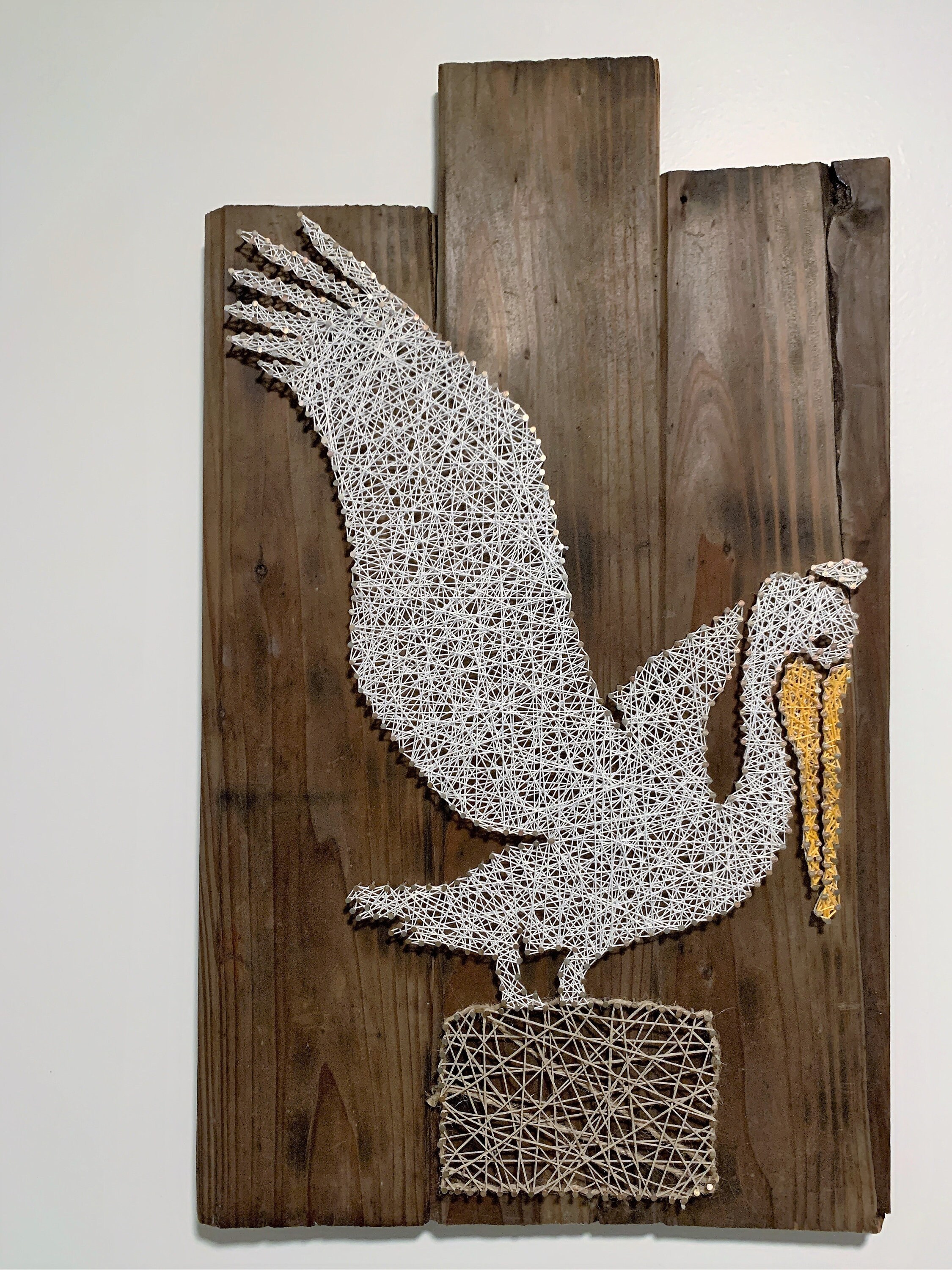 Pelican on Post String Art - Etsy