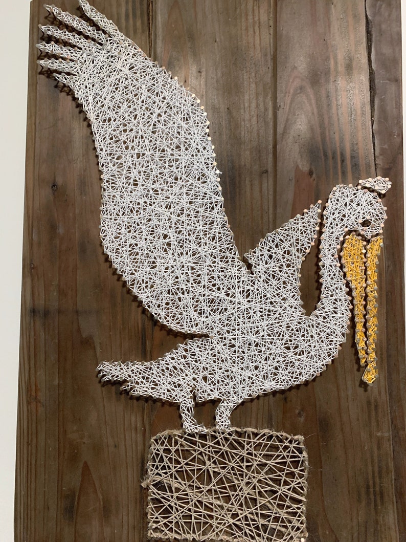 Pelican on Post String Art - Etsy