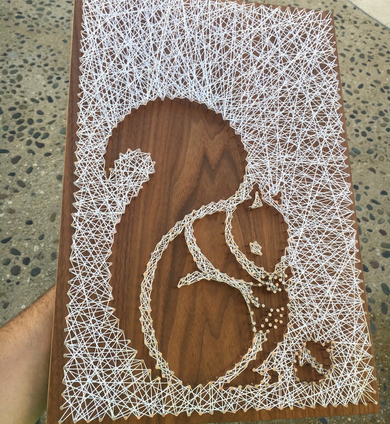 Squirrel With Acorn String Art - Etsy