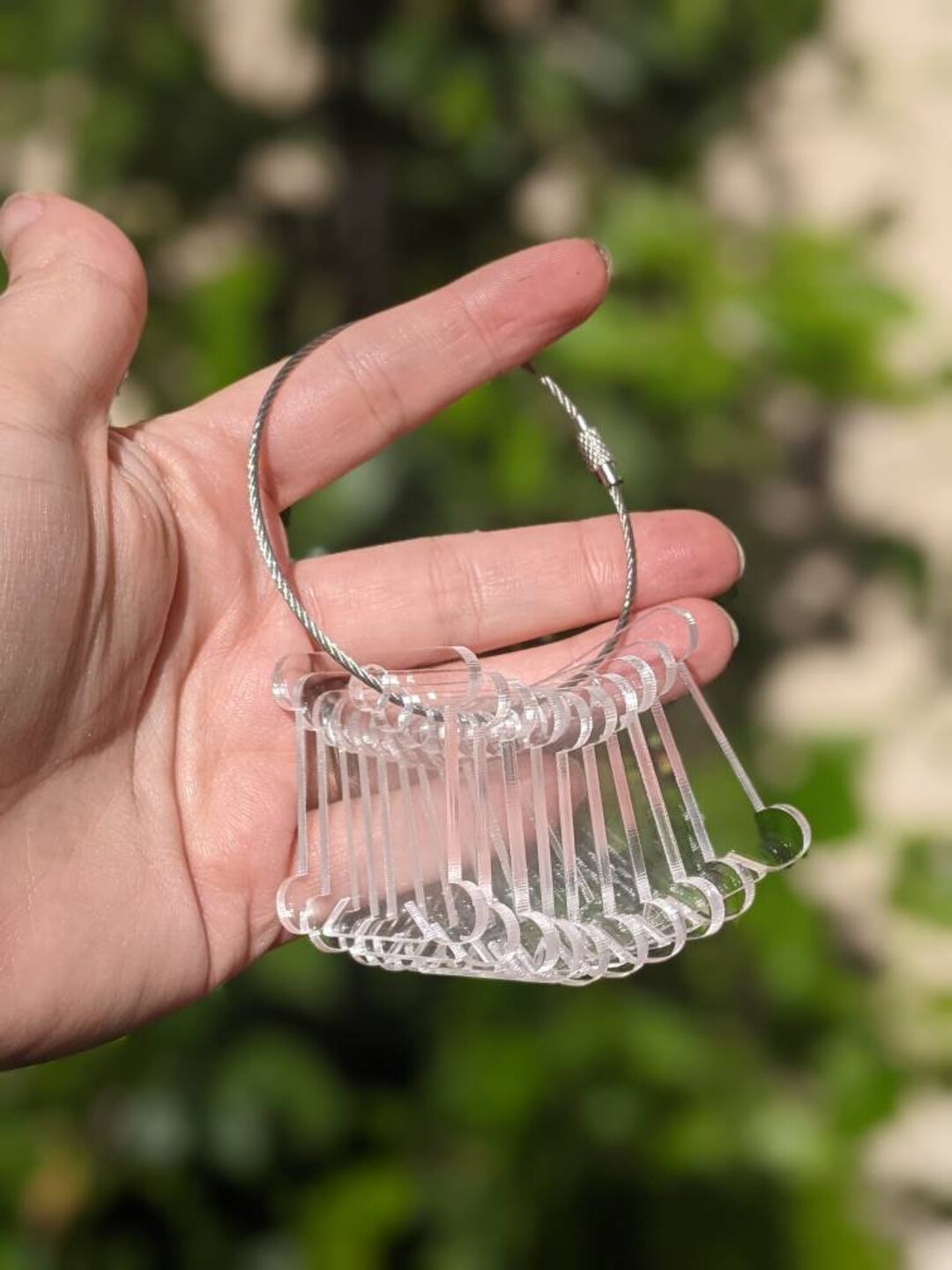 Acrylic Floss Bobbins Set of 10 With Cable Ring Embroidery Bobbin - Etsy