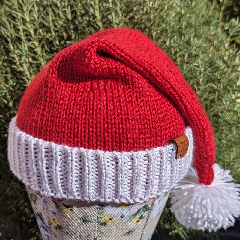 Knitted Santa Hat - Etsy