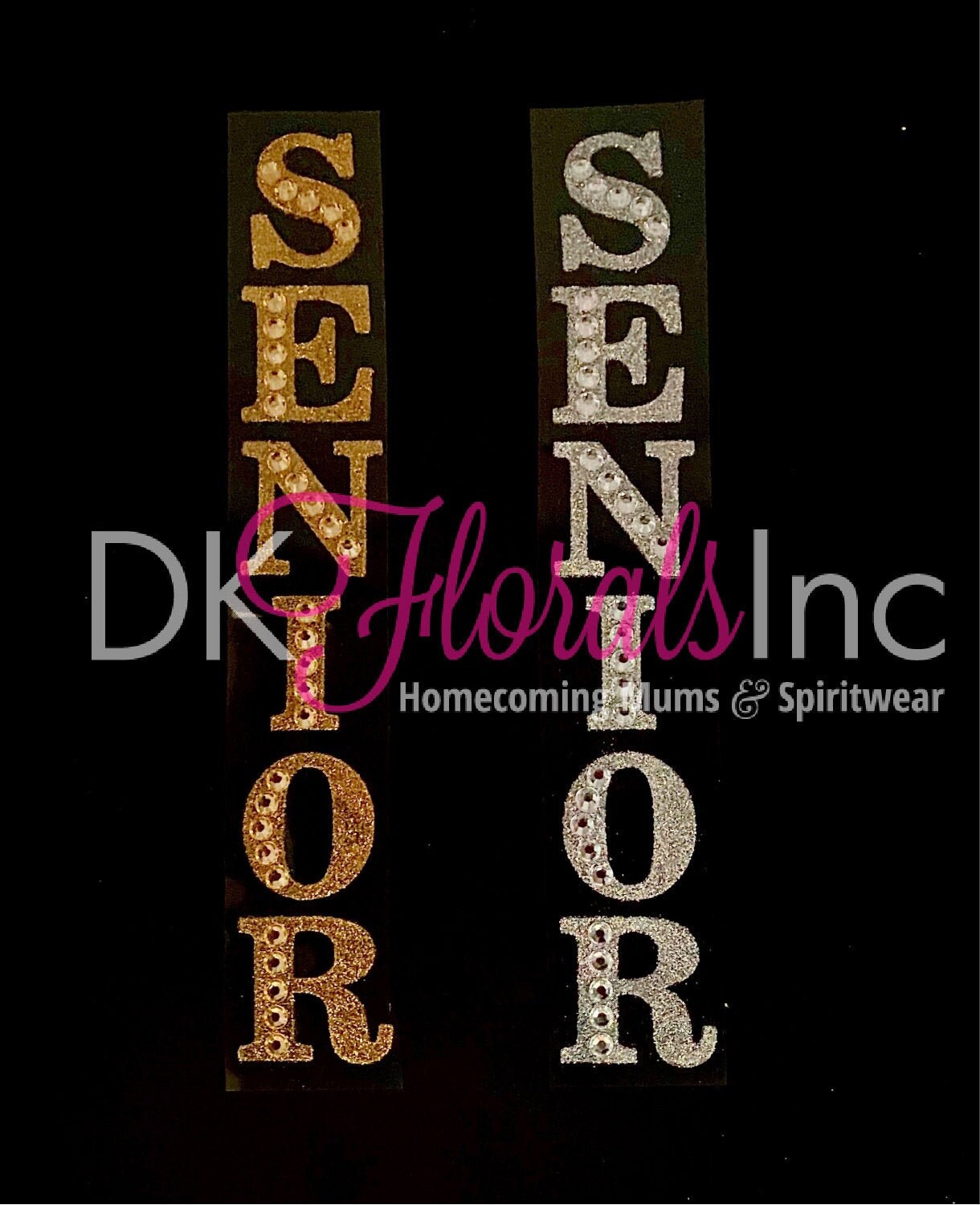 2 inch SENIOR Glitter Letters with Rhinestones Homecoming | Etsy