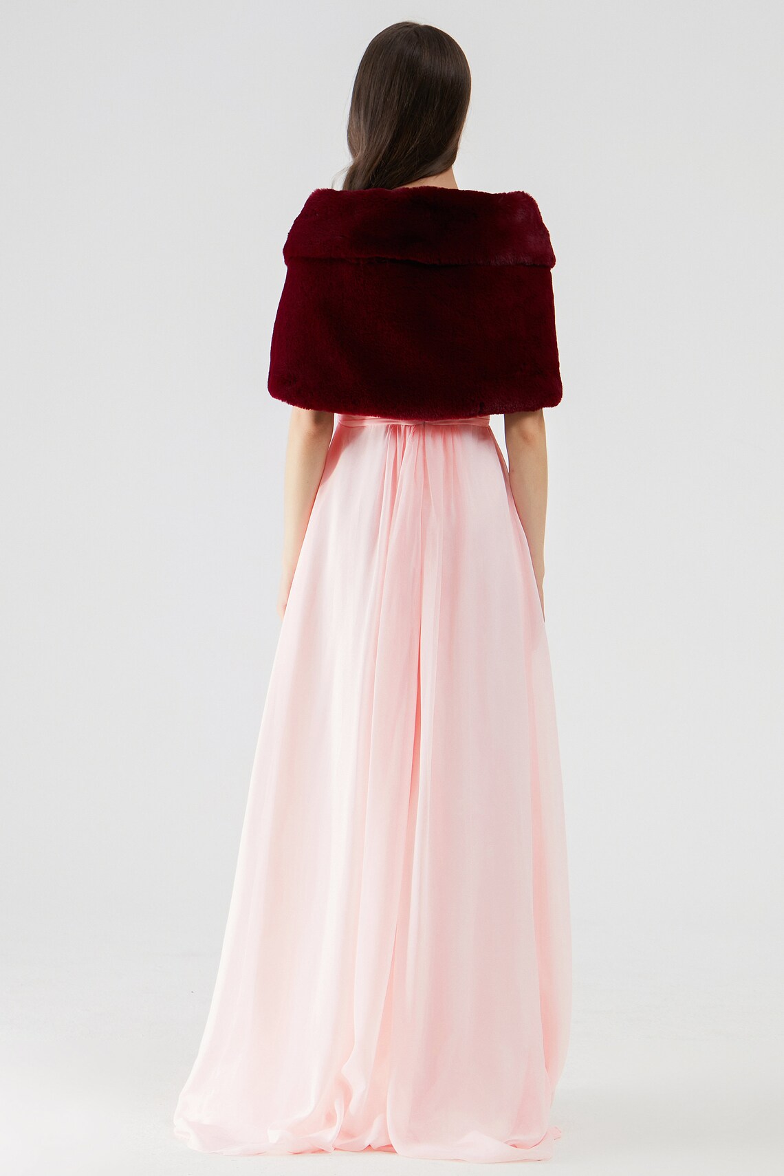 Red Faux Fur Wrap Scarlet Fur Shawl for Winter Bride - Etsy