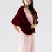 Red Faux Fur Wrap Scarlet Fur Shawl for Winter Bride - Etsy