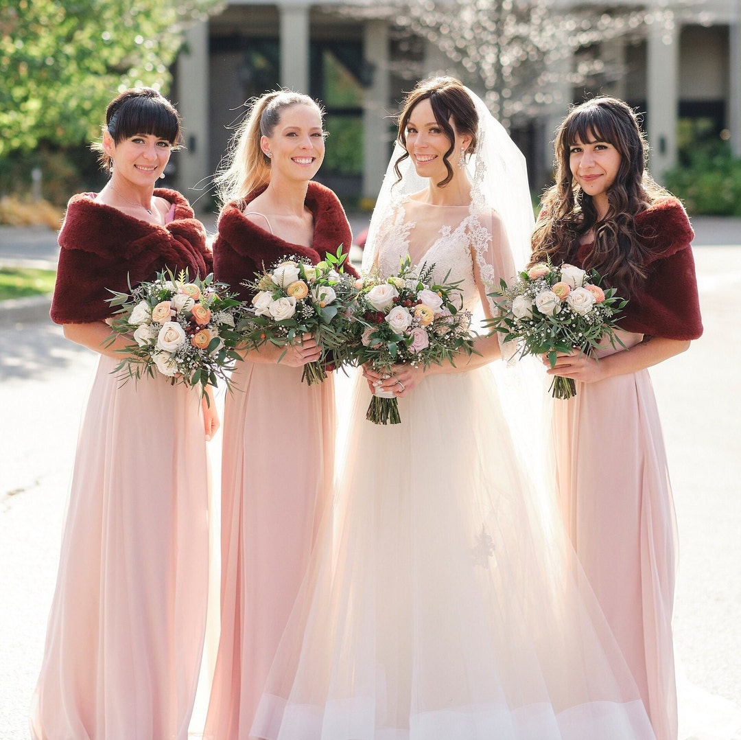 Red Faux Fur Wrap Scarlet Fur Shawl for Winter Bride - Etsy UK