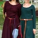 Cotte Simple, Medieval Linen Dress, Women's Gothic Cotte, Tied Kirtle ...