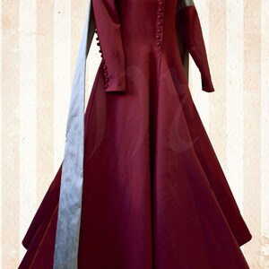 Cotehardie With Tippets, Court Gothic Dress; Noble Lady's Kirtle ...