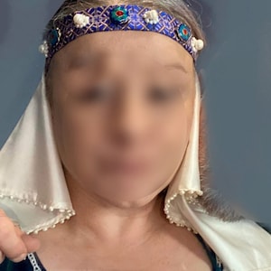 Silk Fillet With River Pearls, Medieval Women's Headdress, Accessories ...