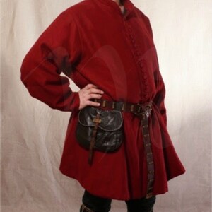 Robe, Medieval Male Gown, Short Wool Dress for Men, Tailor-made Working ...